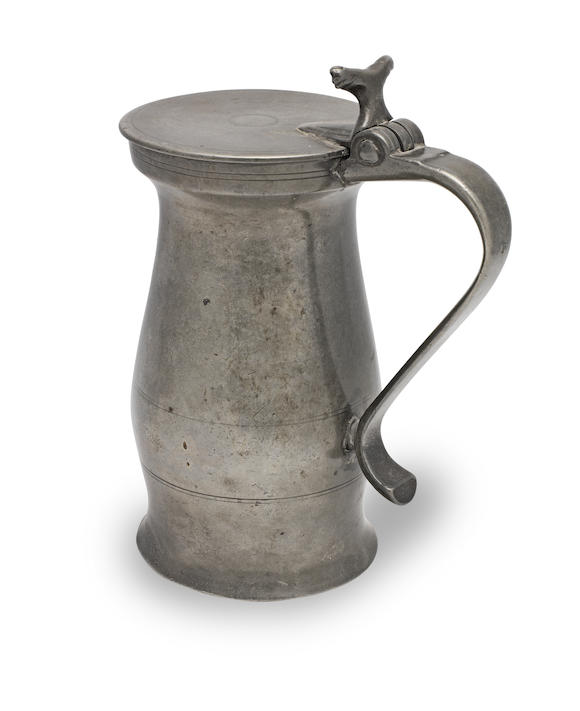 Bonhams A George Iii Pewter Oews Quart Bud Baluster Measure Wigan