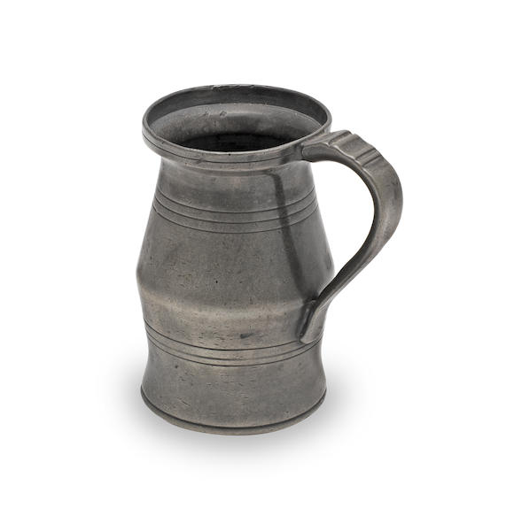 Bonhams A George Iii Pewter Oews Gill Lidless Baluster Measure Circa