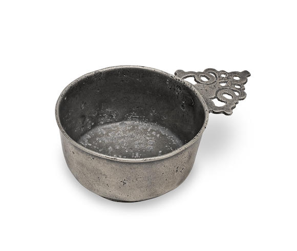 Bonhams A Charles Ii Pewter Oews Half Pint Porringer Wigan Circa 1680
