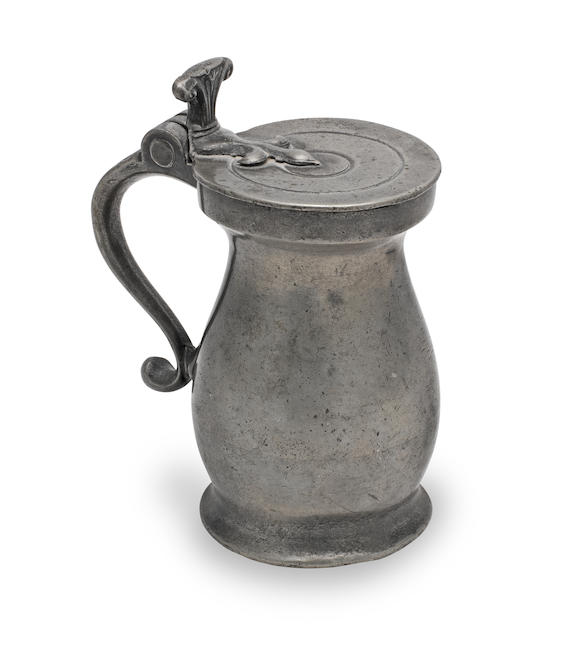 Bonhams A George Iii Pewter Oews Half Pint Double Volute Baluster