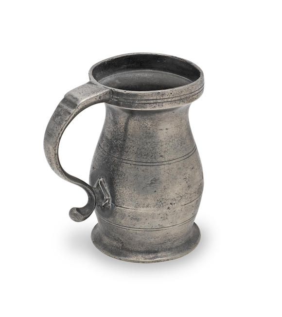 Bonhams A George Iii Pewter Oews Half Pint Lidless Baluster Measure