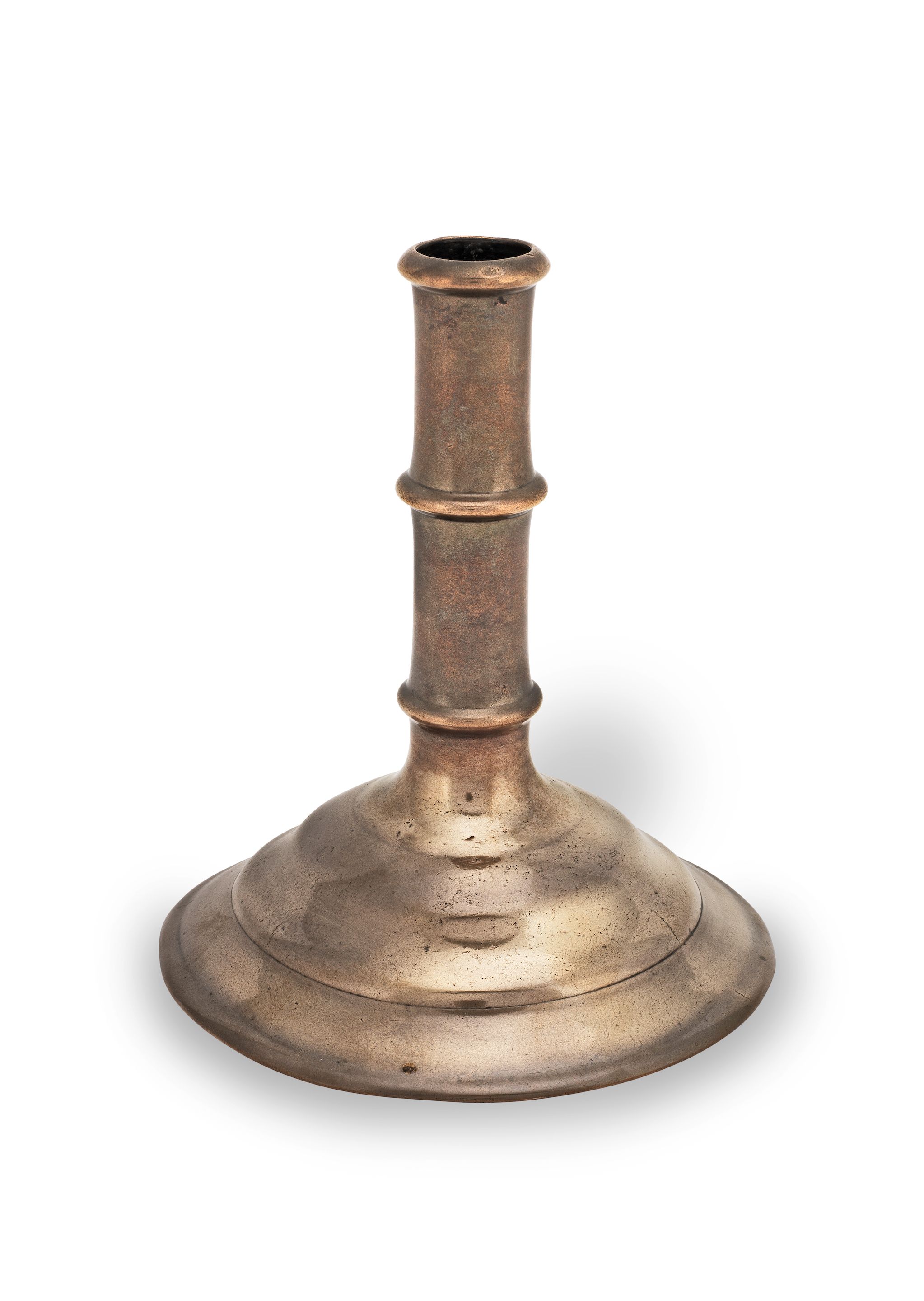 Bonhams : An unusual copper alloy socket candlestick, European ...