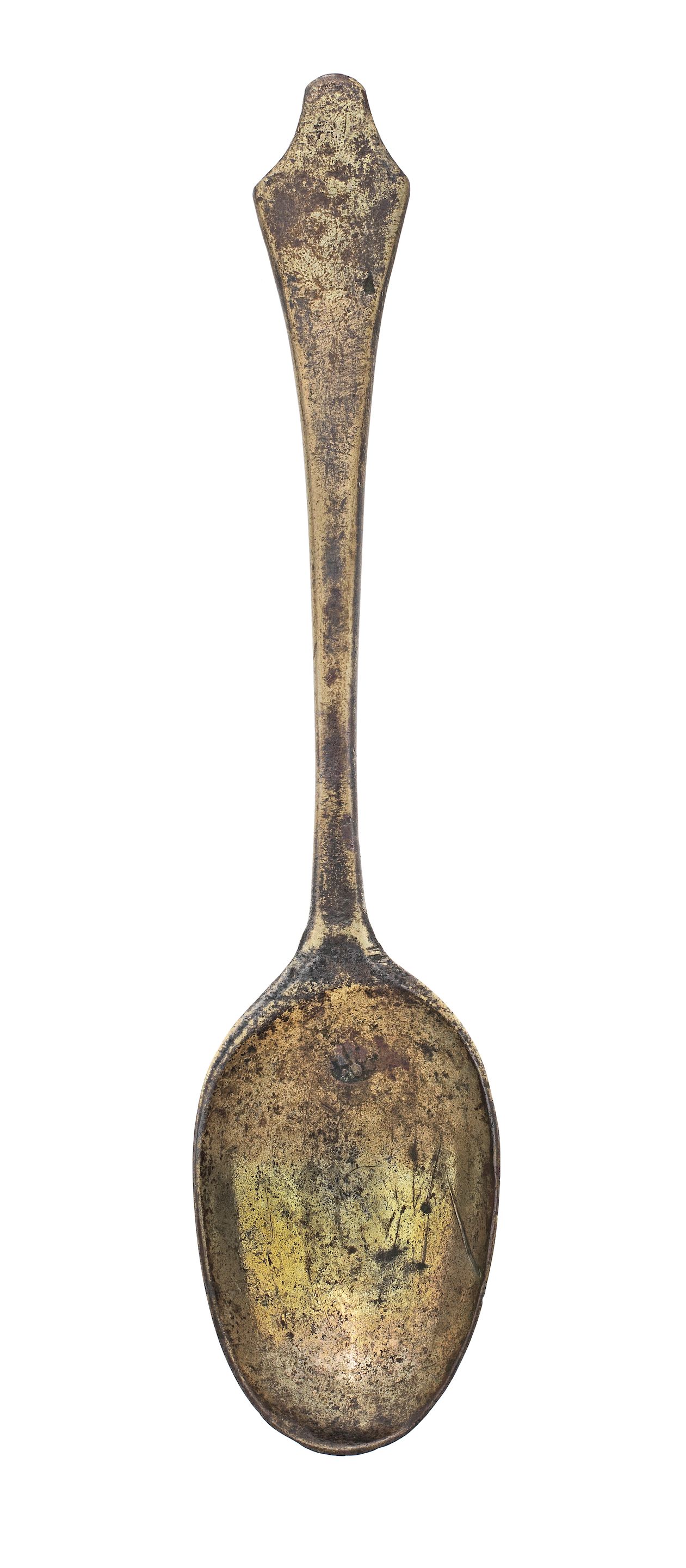 Bonhams : An early 18th century tinned latten dog nose spoon, circa 1710-30