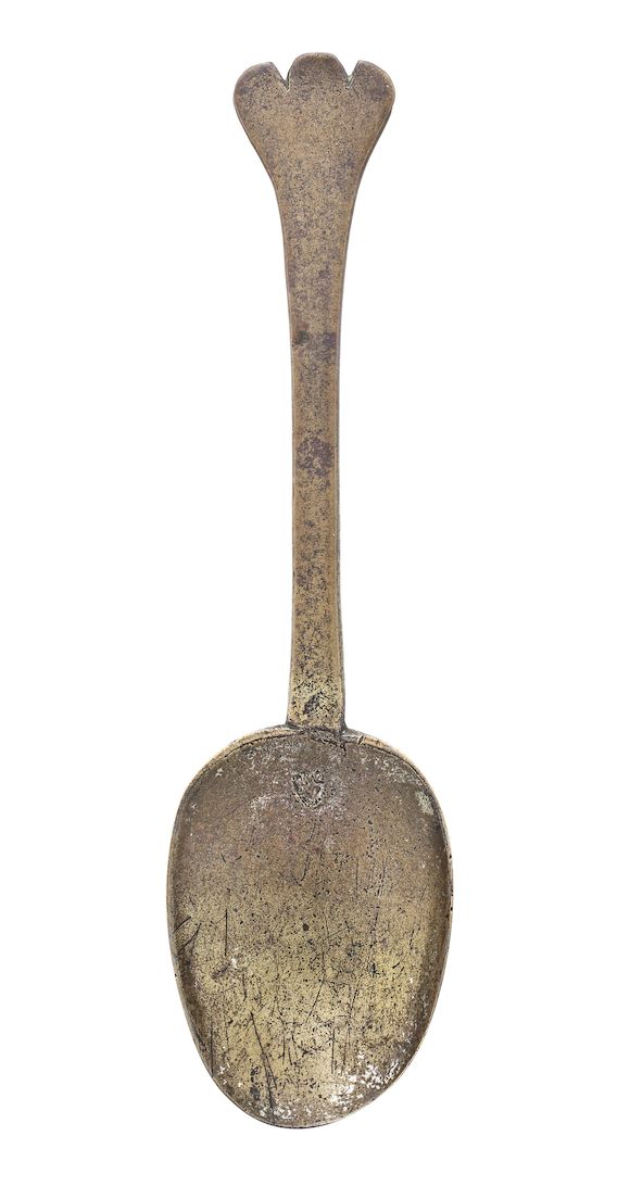 Bonhams : A tinned latten trifid spoon, circa 1700