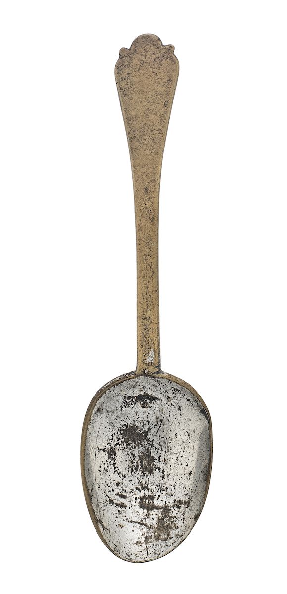 Bonhams : A tinned latten trifid-end spoon, circa 1700