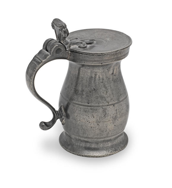 Bonhams A George Iii Pewter Oews Half Pint Double Volute Baluster