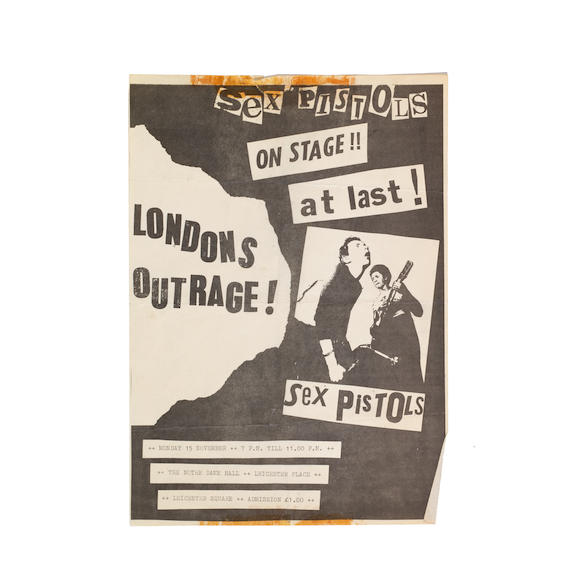Bonhams Sex Pistols A Notre Dame Hall Concert Handbill And Related
