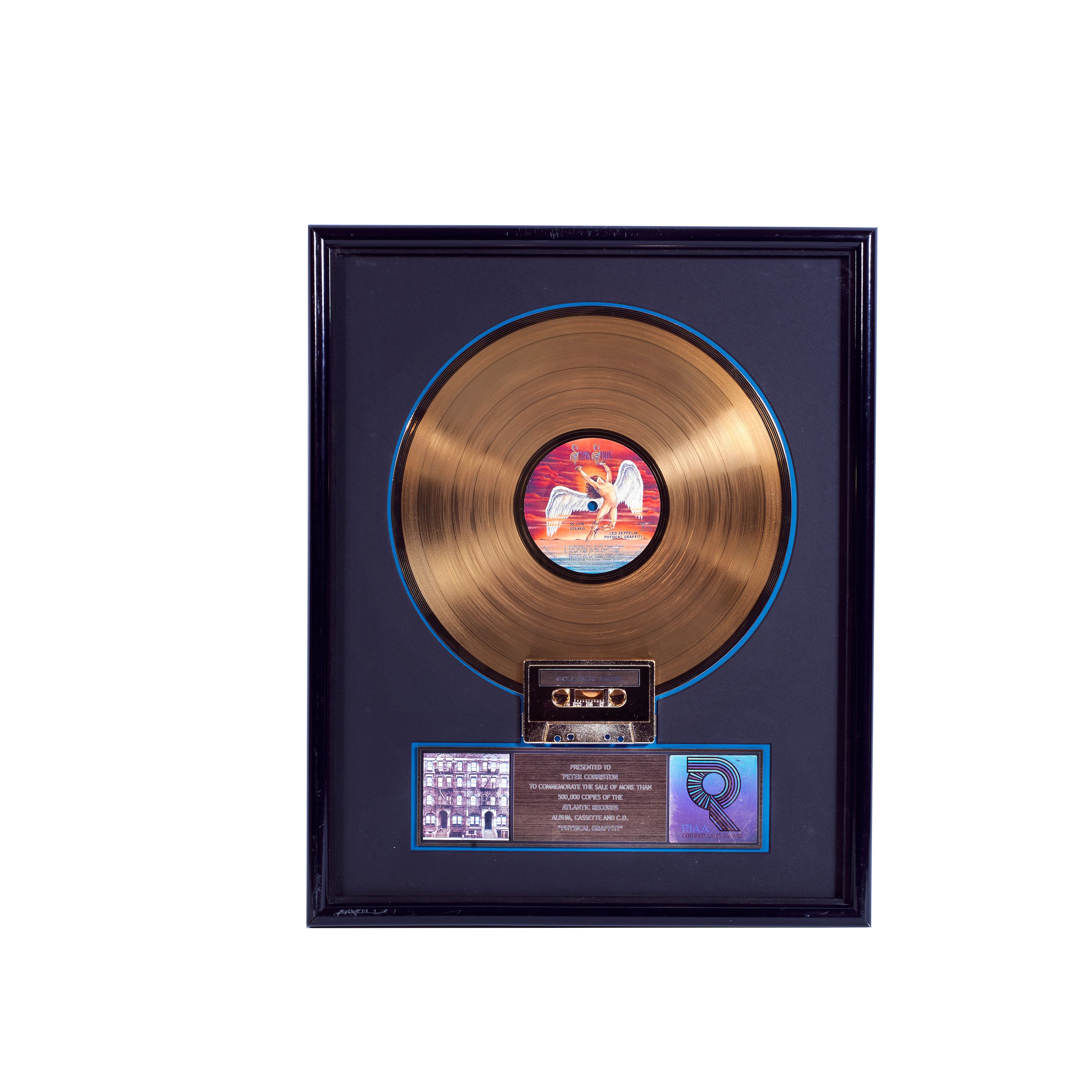 Bonhams : Led Zeppelin A 'Gold' Award For The Album And Cassette ...
