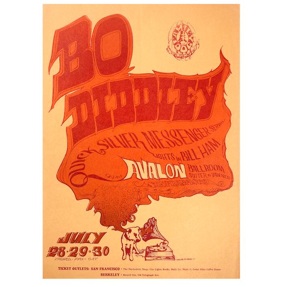 Bonhams : Bo Diddley: An Avalon Ballroom concert poster, San Francisco ...
