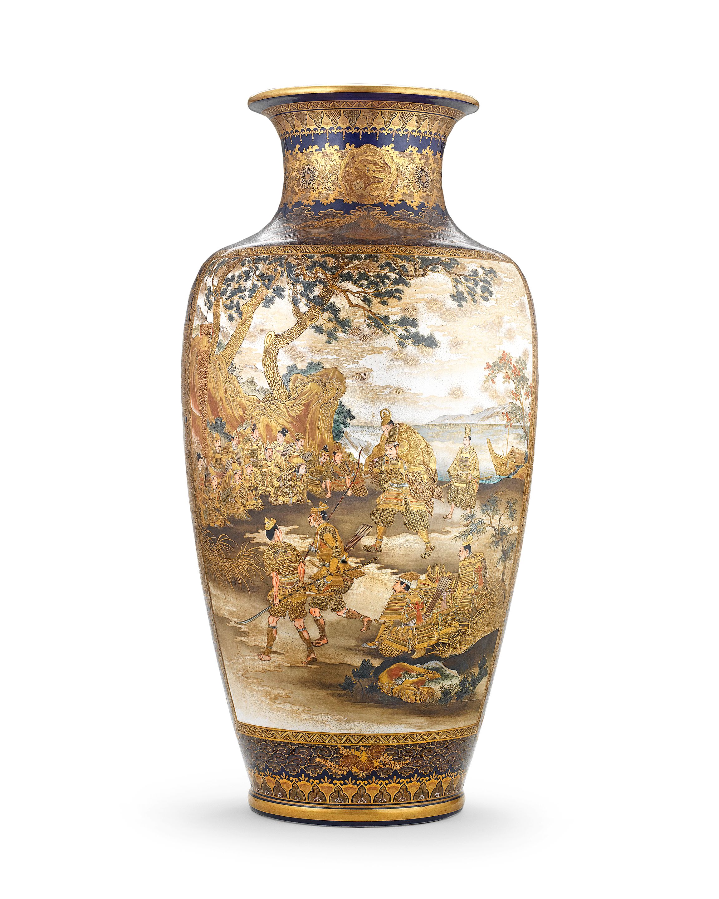 Bonhams : A Satsuma large baluster vase By Kinkozan, Meiji era (1868 ...