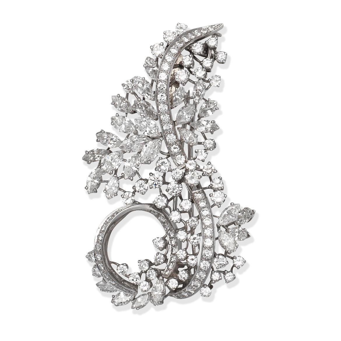 Bonhams Diamond Spray Brooch
