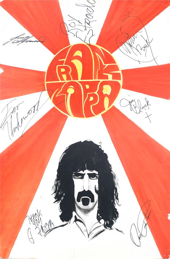 Bonhams : Frank Zappa & The Mothers Of Invention: An Autographed Hand ...