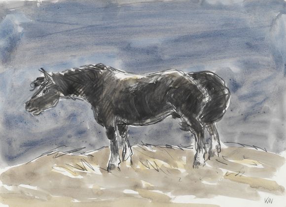 Bonhams : Sir Kyffin Williams R.A. (British, 1918-2006) Stallion (with ...