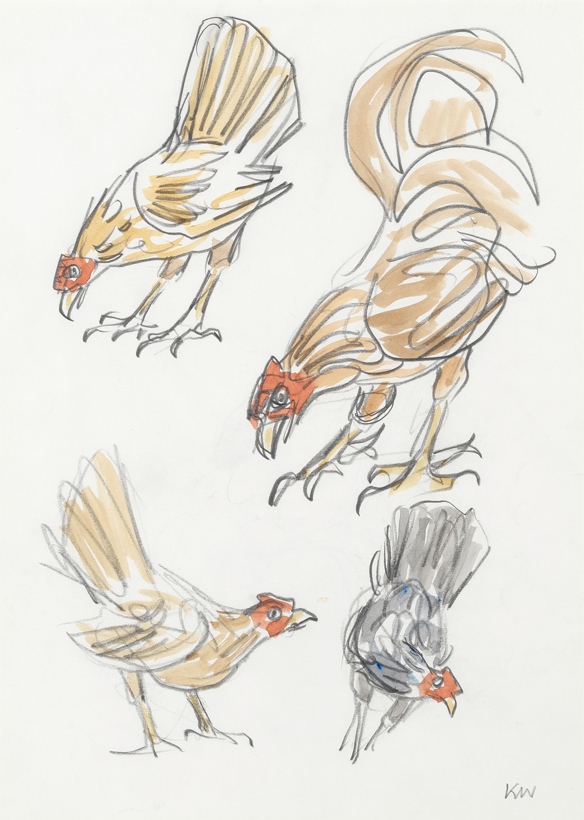 Bonhams : Sir Kyffin Williams R.A. (British, 1918-2006) Studies of ...