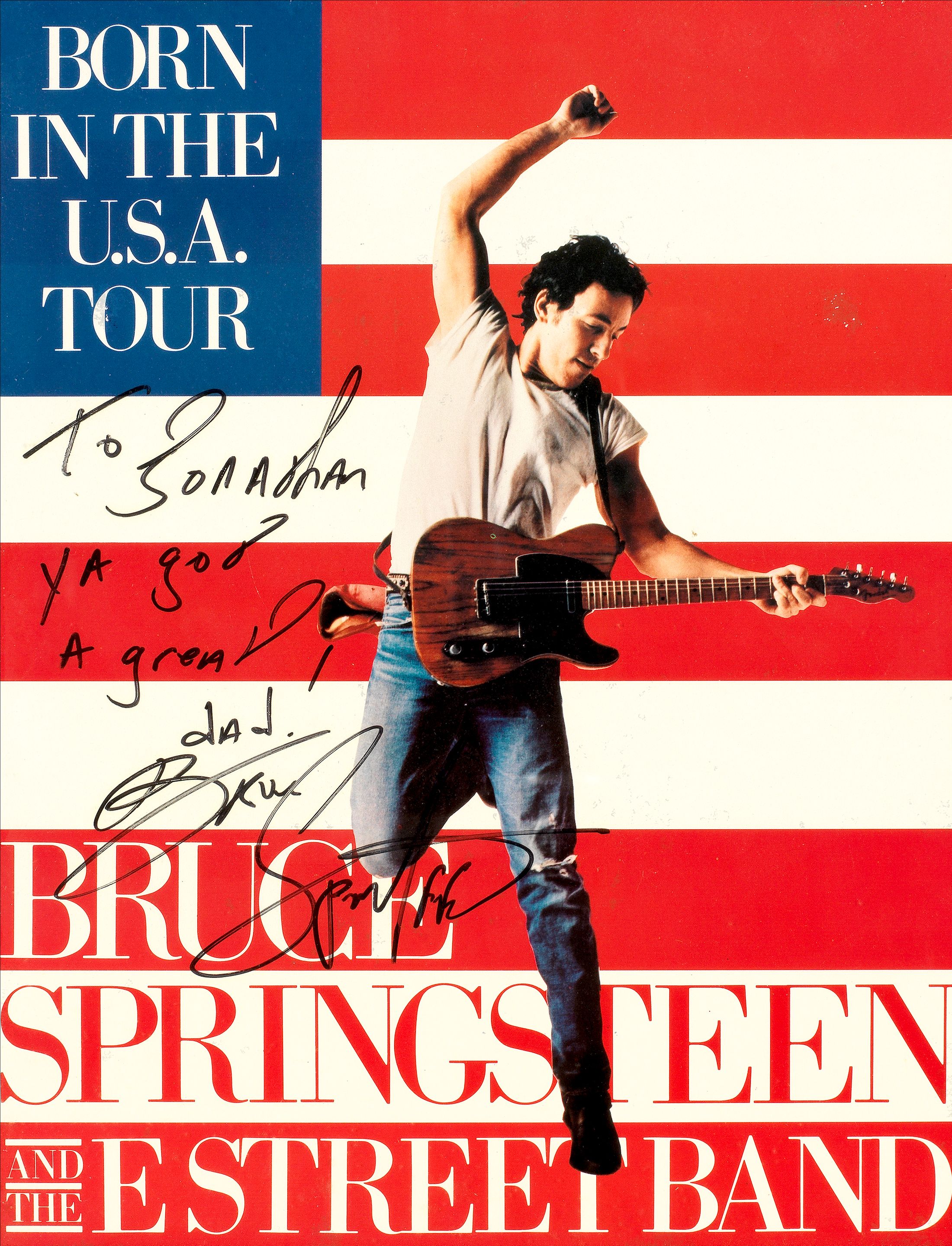Bonhams : Bruce Springsteen A signed tour poster for Born in the USA ...