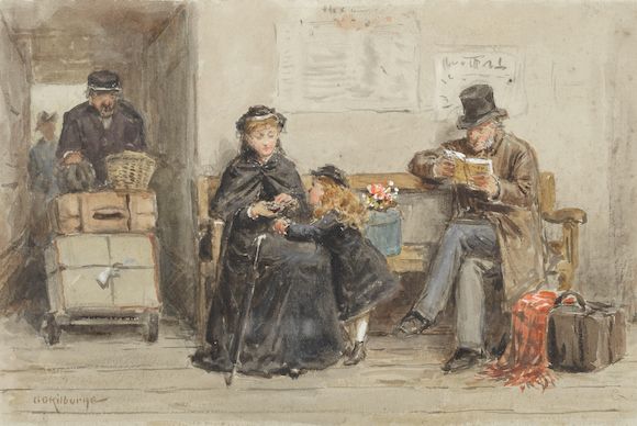 Bonhams : George Goodwin Kilburne, RI, RBA (British, 1839-1924) Waiting ...
