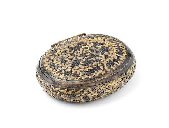 Bonhams : A Sawasa ware oval tobacco box Edo period (1615-1868), late ...
