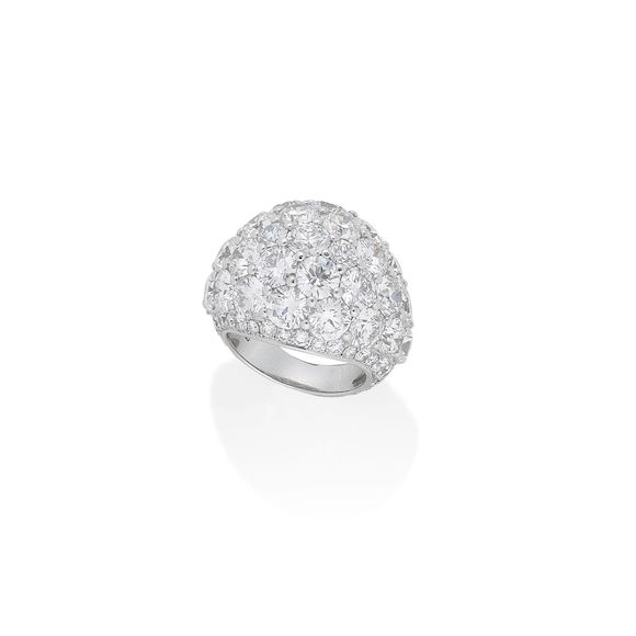 Bonhams : A DIAMOND BOMBÉ RING, BY GRAFF