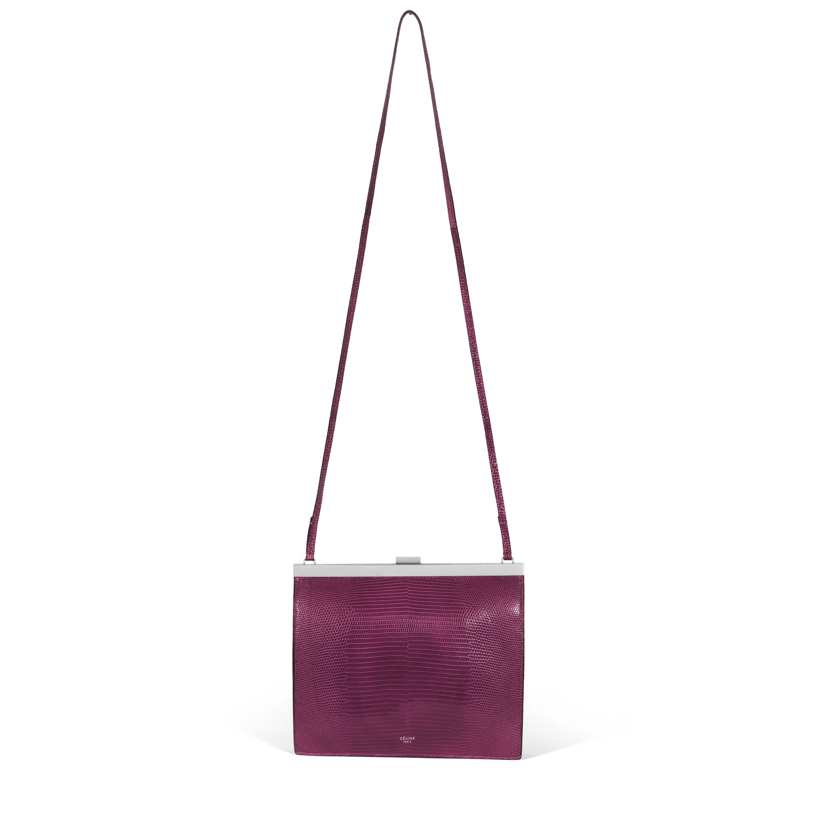 Bonhams : Magenta Lizard Mini Clasp Bag, Celine, c. 2017, (Includes ...