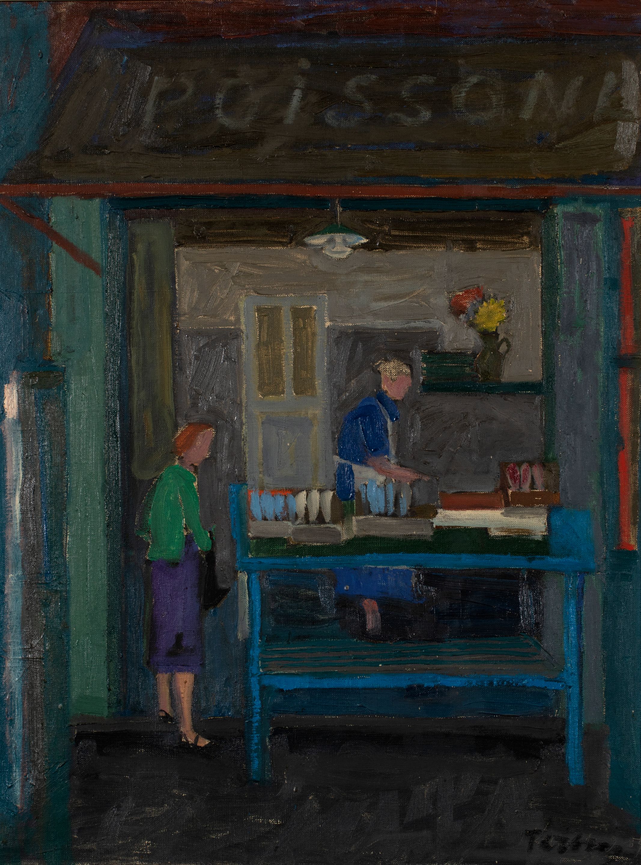 Bonhams : Panagiotis Tetsis (Greek, 1925-2016) Chez le poissonnier ...