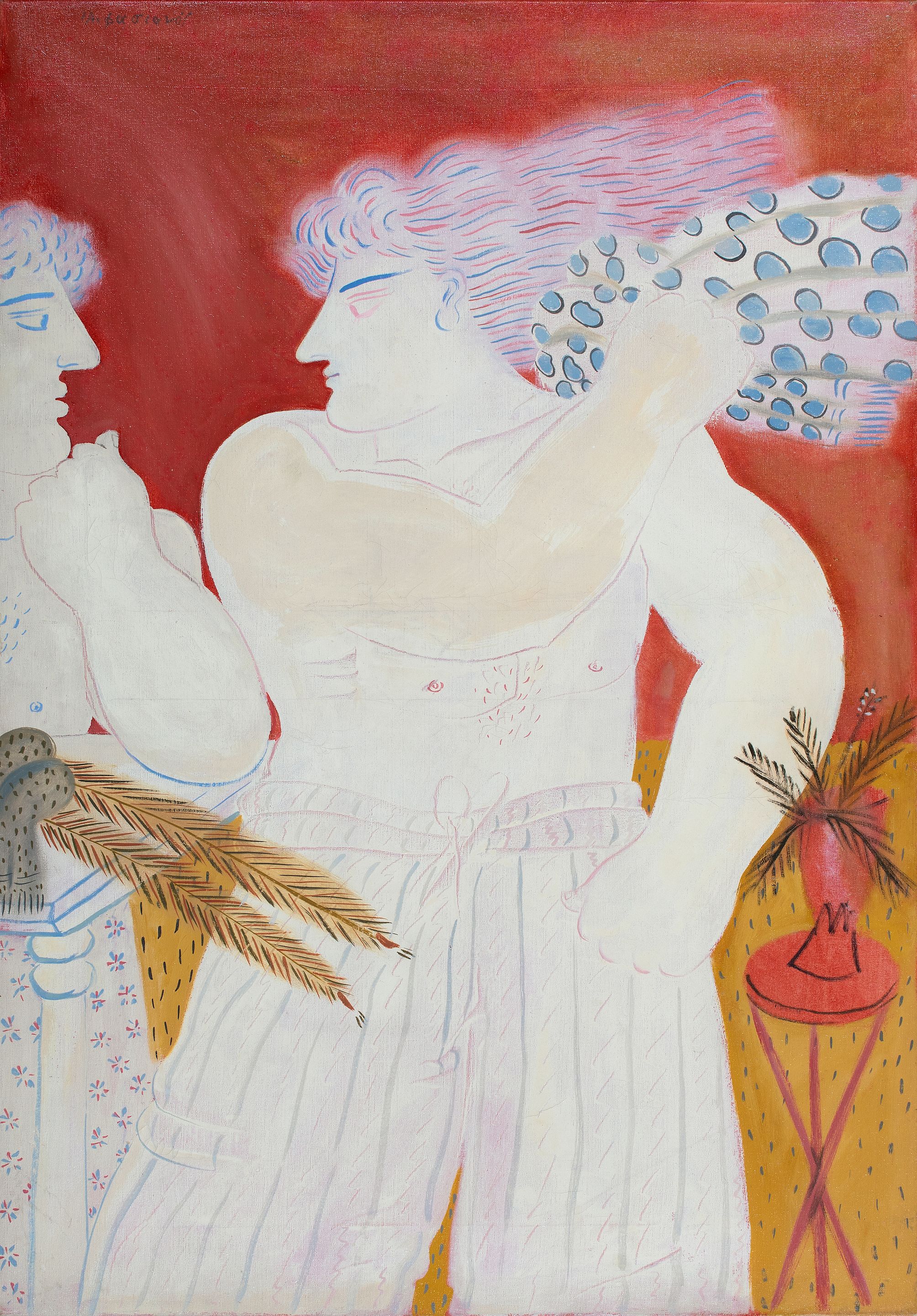 Bonhams : Alecos Fassianos (Greek, born 1935) Les amis blancs (Peint ...