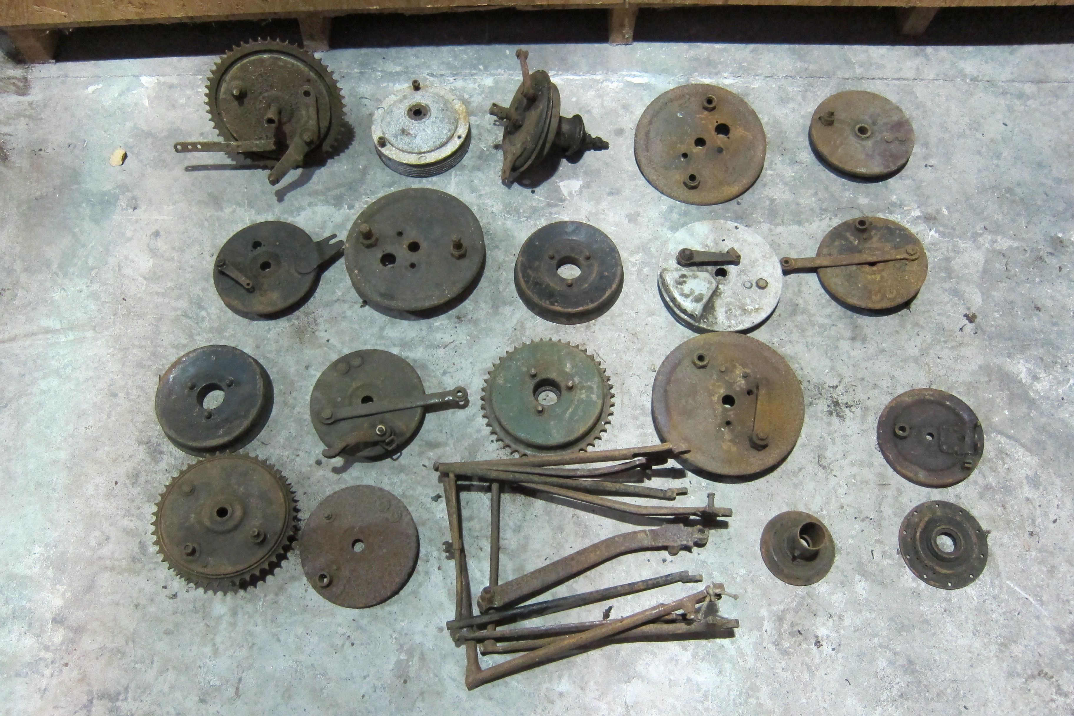 Bonhams Cars : A selection of brake plates, brake drums, and rear ...