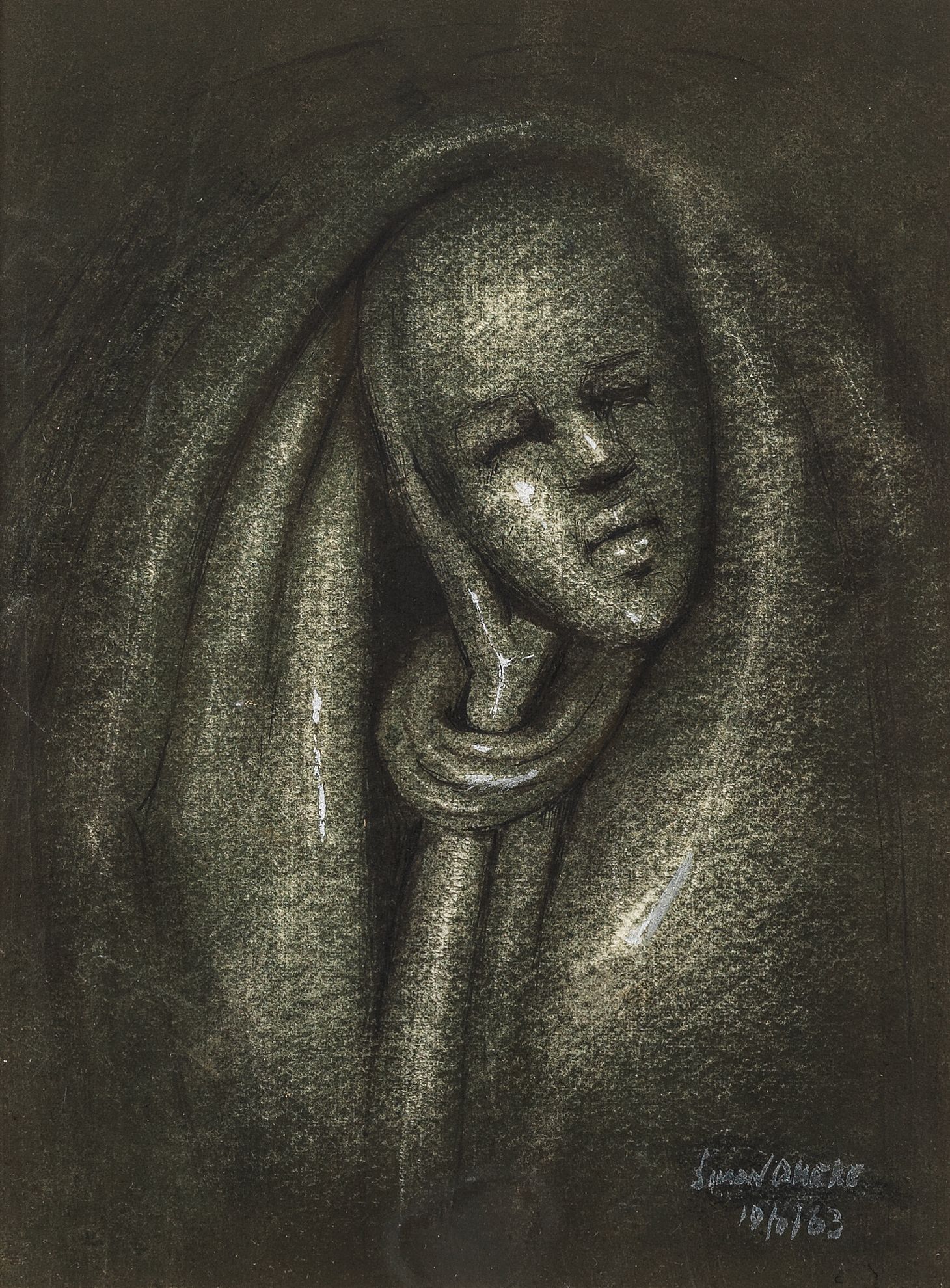 Bonhams : Simon Okeke (Nigerian, 1937-1969) Head of a woman