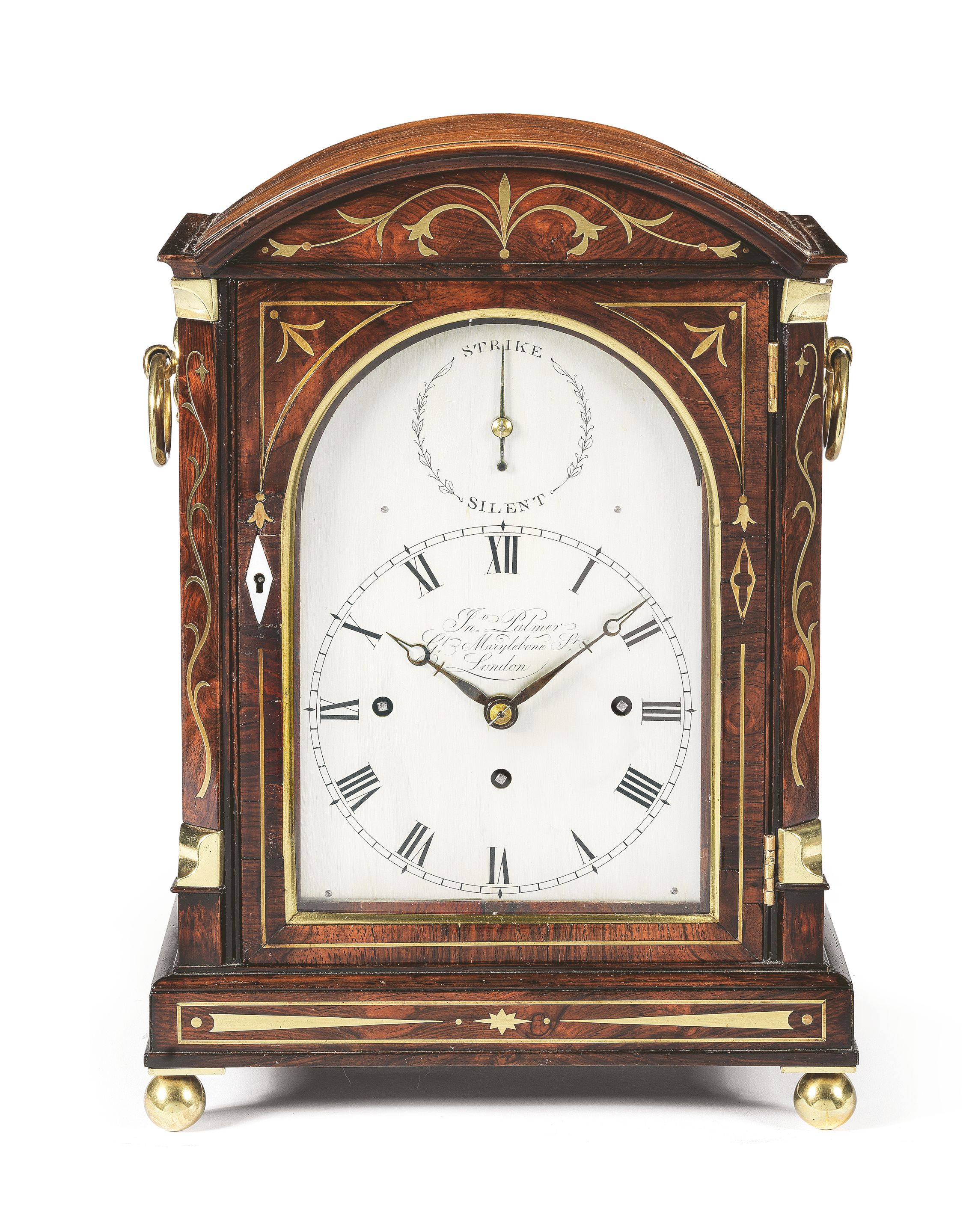 Bonhams : A first half of the 19th century brass inlaid rosewood ...