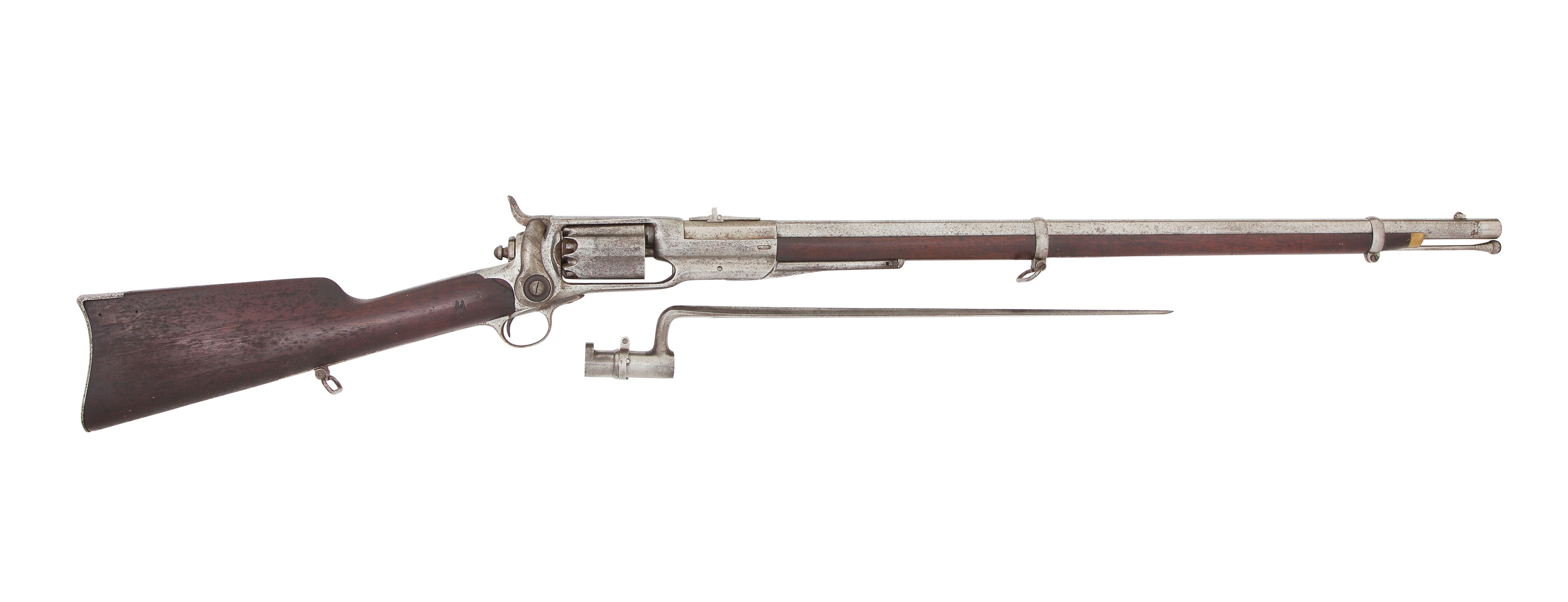 Bonhams : A Colt .56 Percussion 1855 Model Five-Shot Revolving Rifled ...