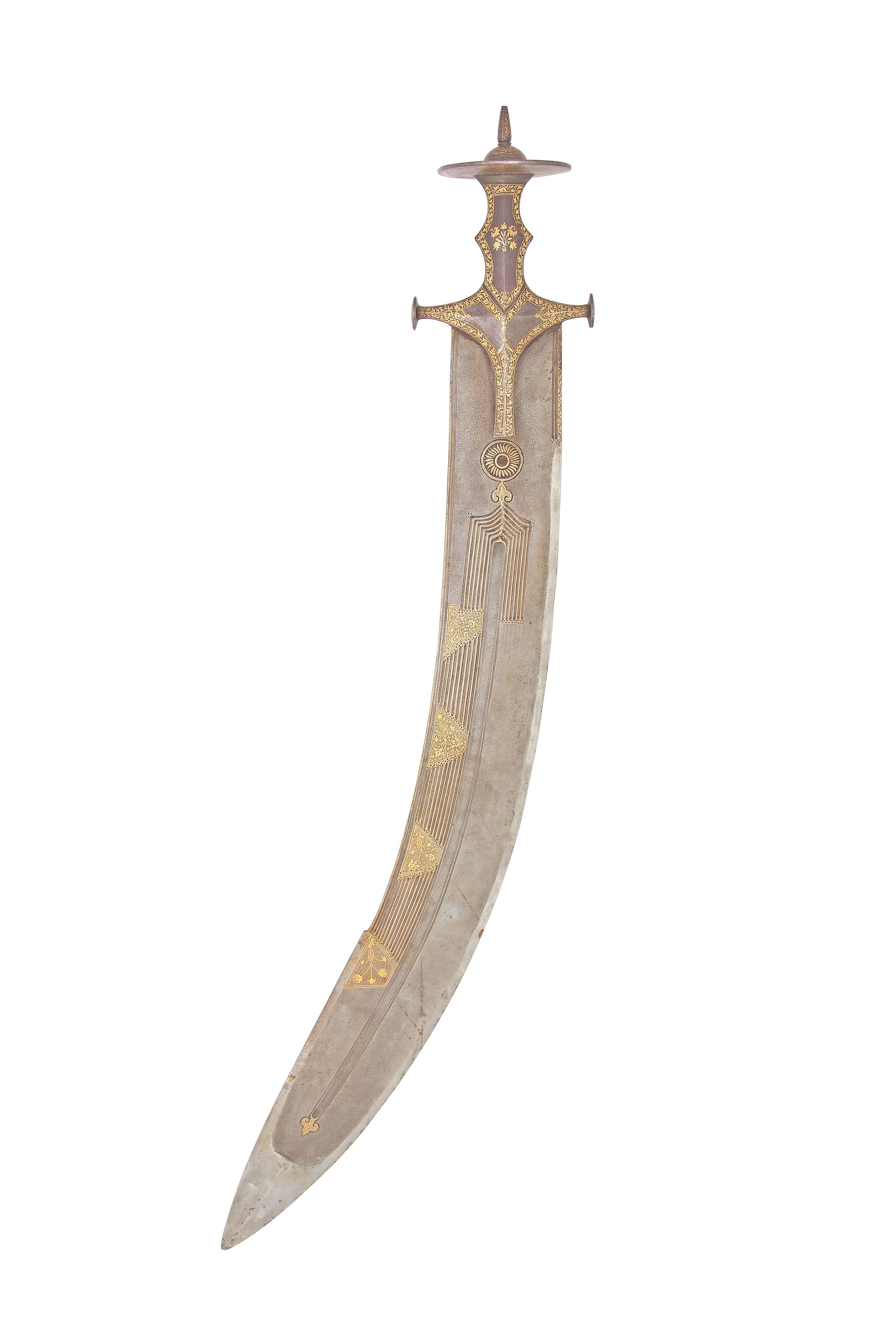 Bonhams : A Massive Indian Processional Headsman's Sword (Tegha)