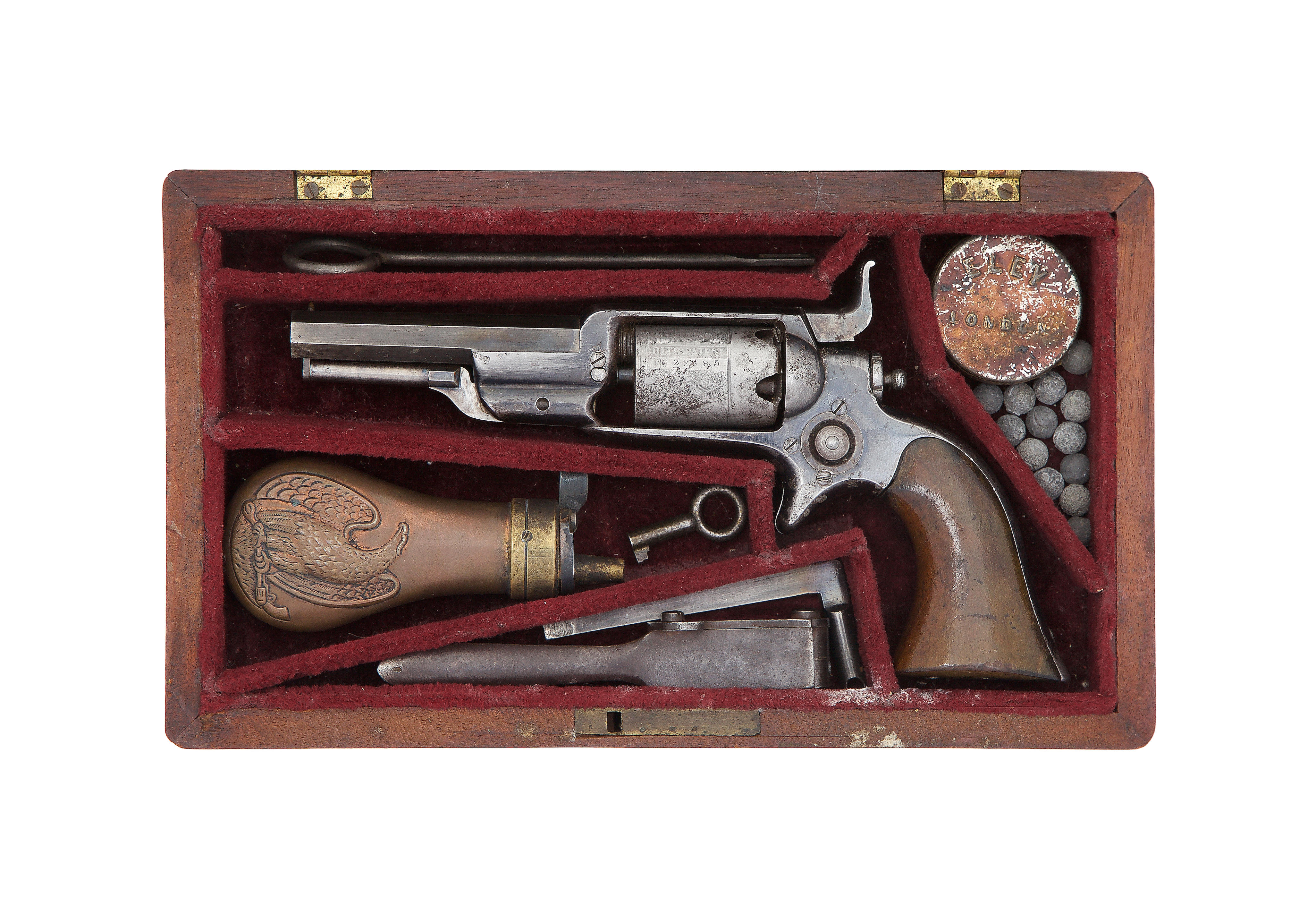 A Cased Colt-Root 1855 Model (2) Percussion Side-Hammer Pocket Revolver ...