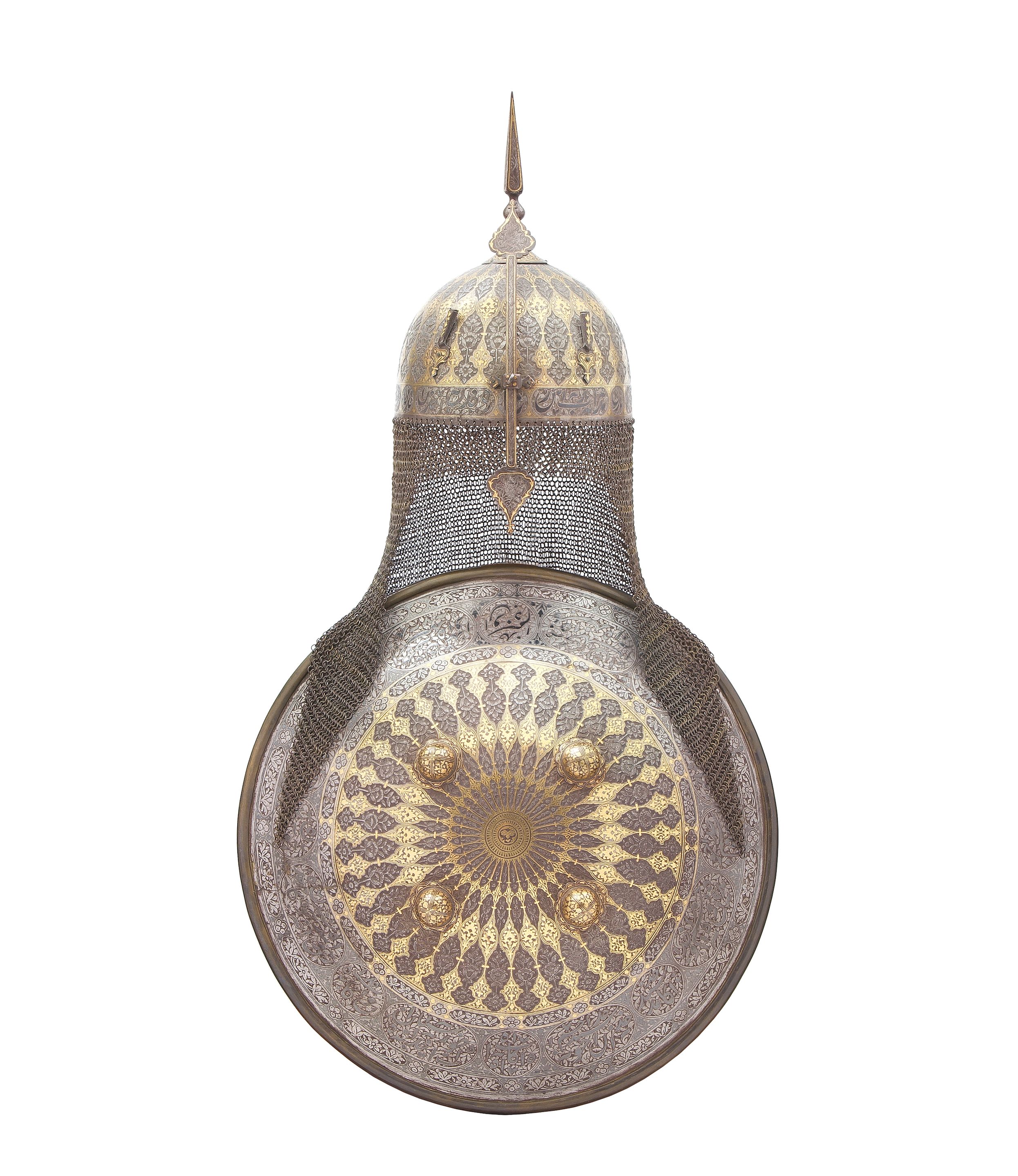 Bonhams : A Fine Persian Kulah Khud And Dhal (2)