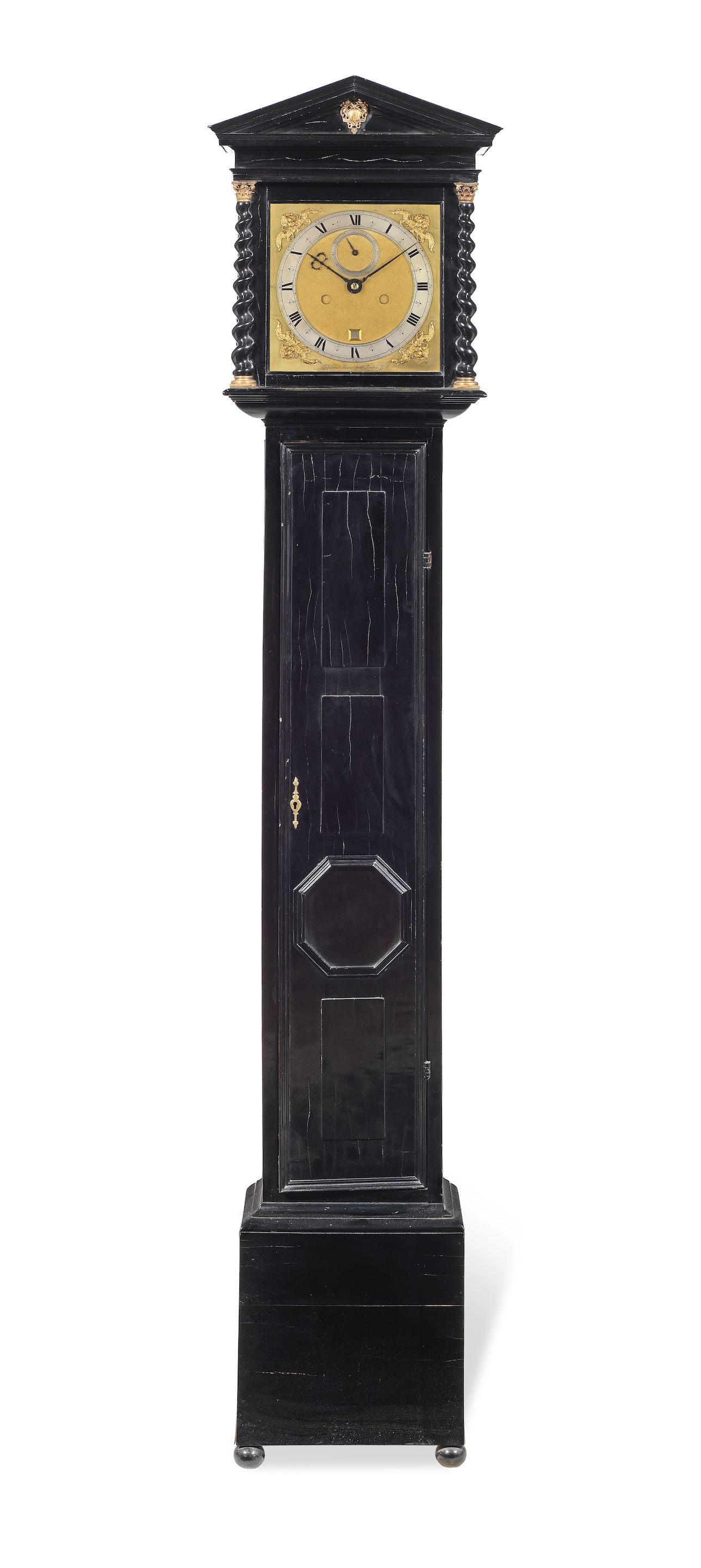 Bonhams : A fine late 17th century ebony architectural longcase clock ...