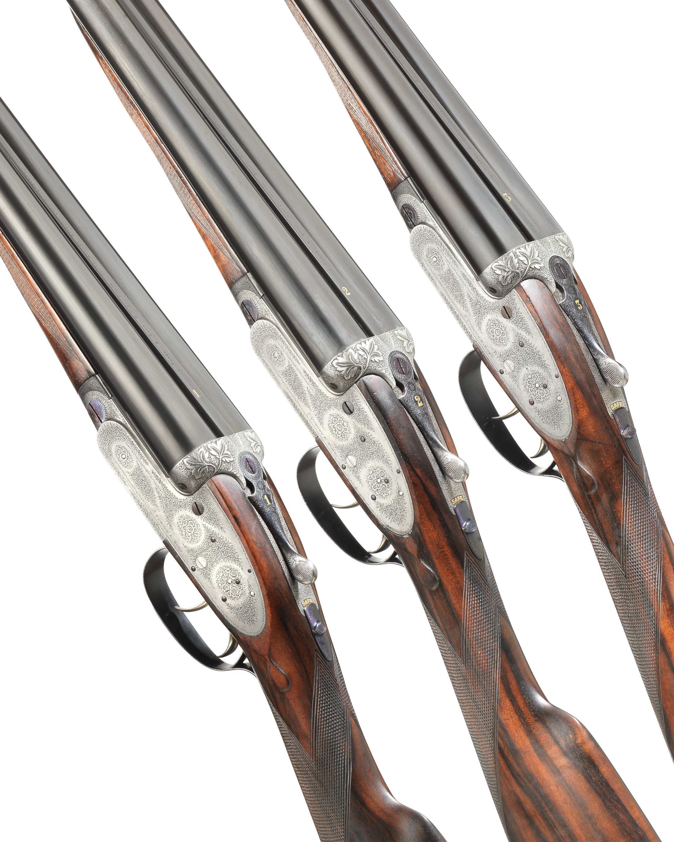 Bonhams : A trio of 12-bore self-opening sidelock ejector guns by J ...