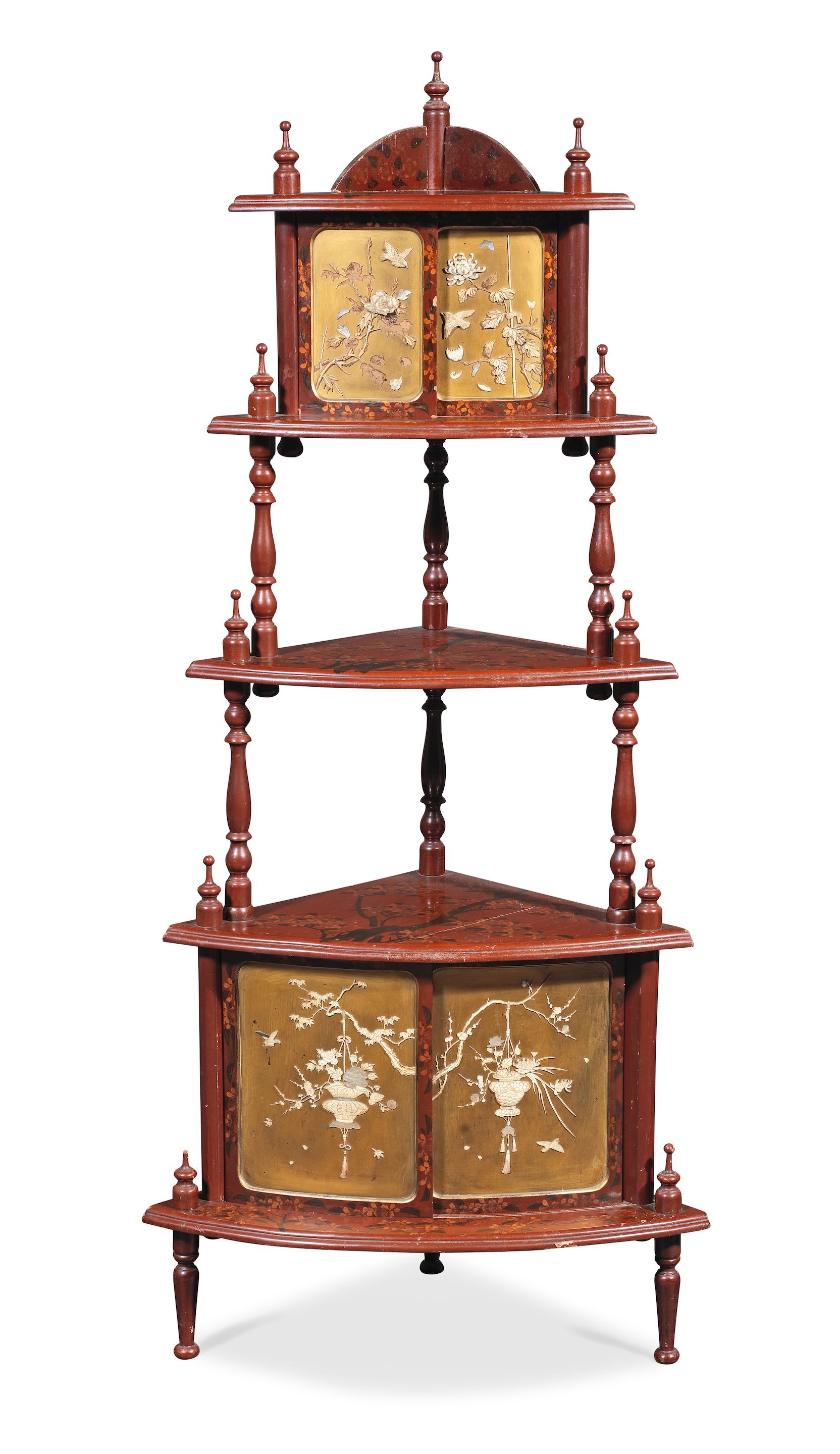 Bonhams : An Anglo-Japanese late 19th century ivory and mother of pearl ...