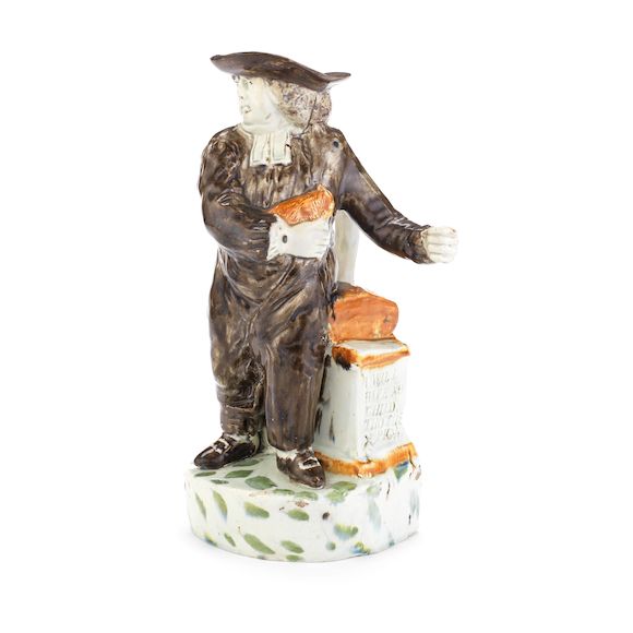 Bonhams : A very rare Thomas Baddeley Prattware 'Tithe Pig and Parson ...