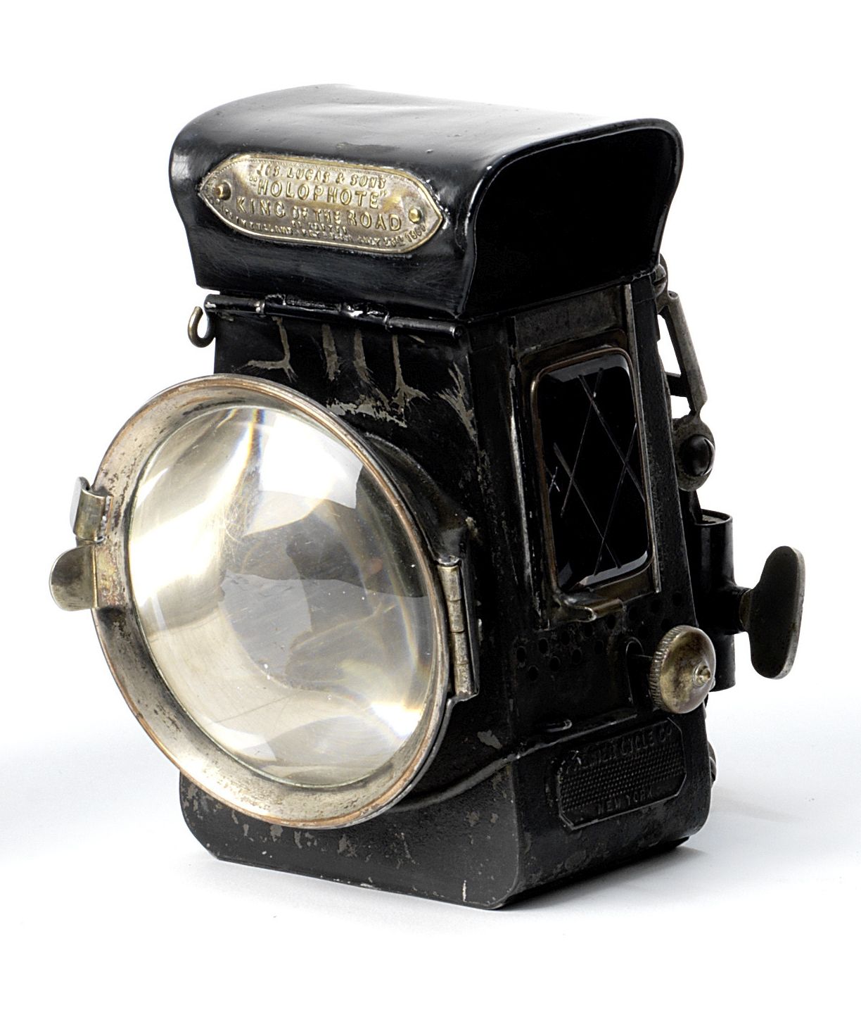 Bonhams Cars : A Lucas 'Holophote' oil illuminated cycle lamp for ...