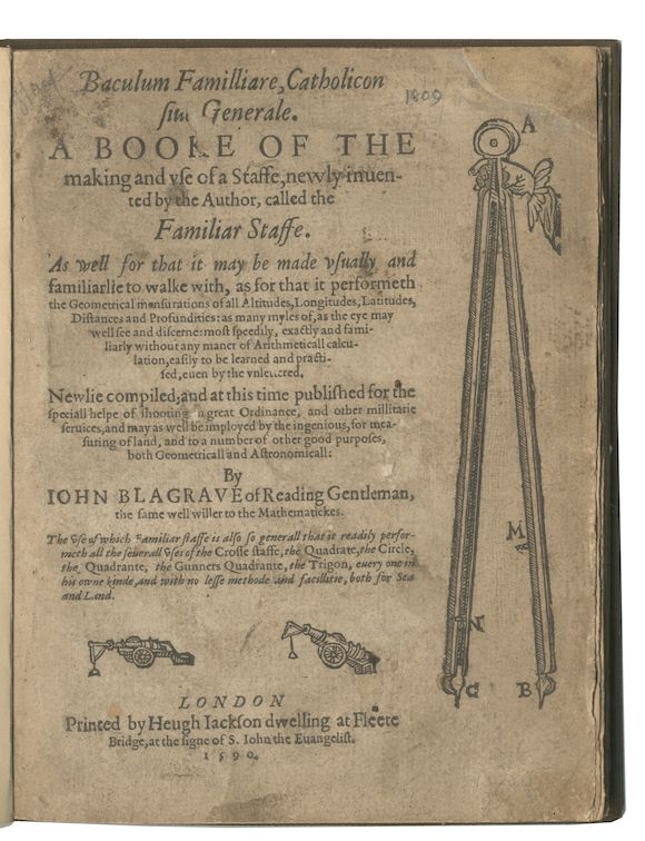 Bonhams : BLAGRAVE (JOHN) Baculum Familliare, Catholicon sive Generale ...