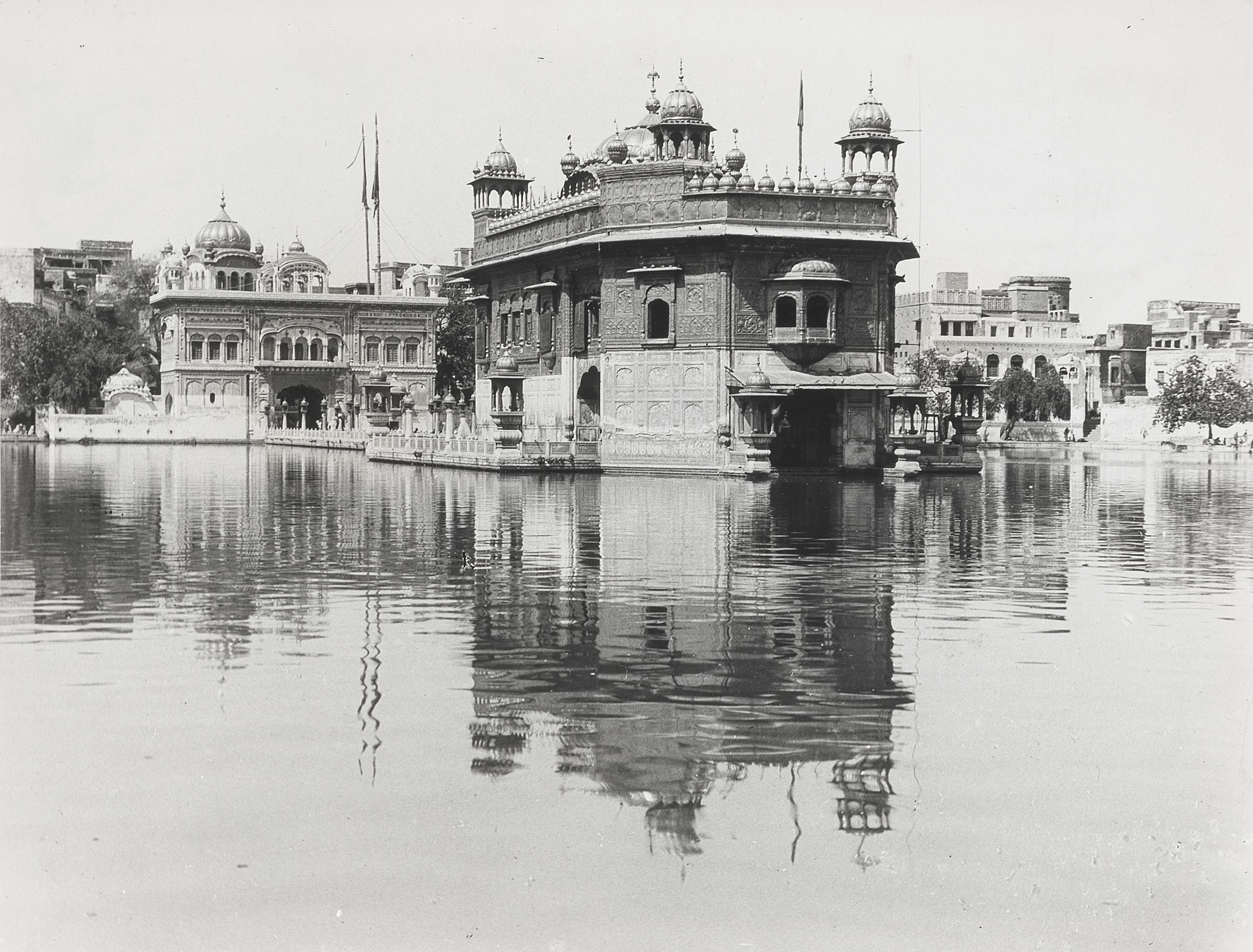 Bonhams : The Golden Temple with Darshani Deohri beyond Amritsar ...