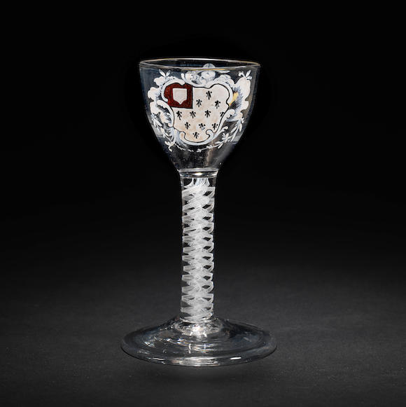 Bonhams The Surtees Marriage Glasses A Very Fine Enamelled Armorial
