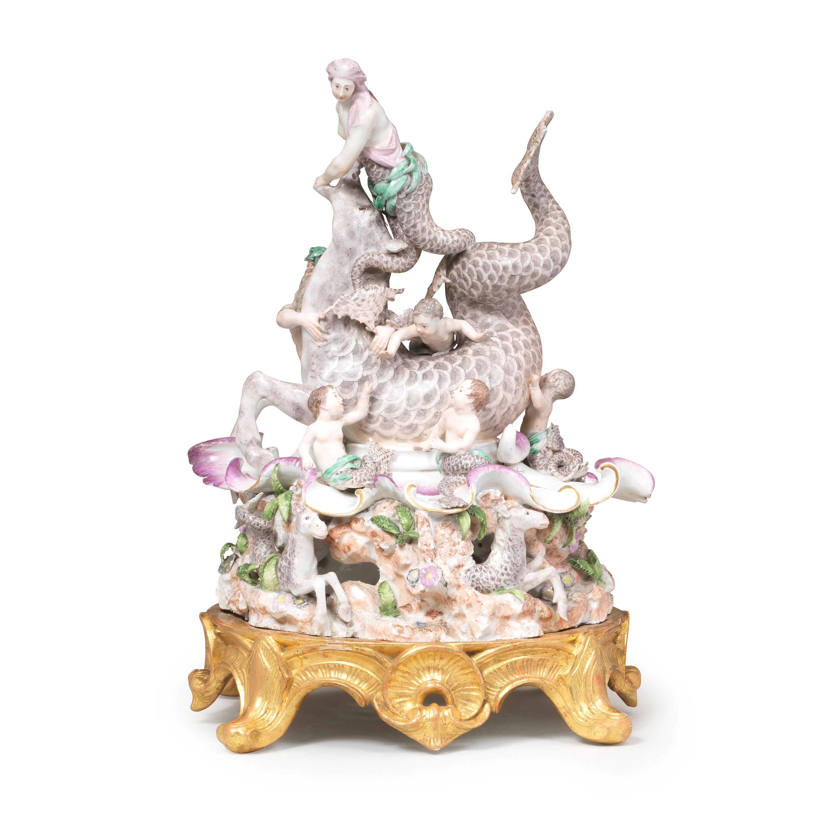 Bonhams : A rare Vienna porcelain table centrepiece, circa 1760