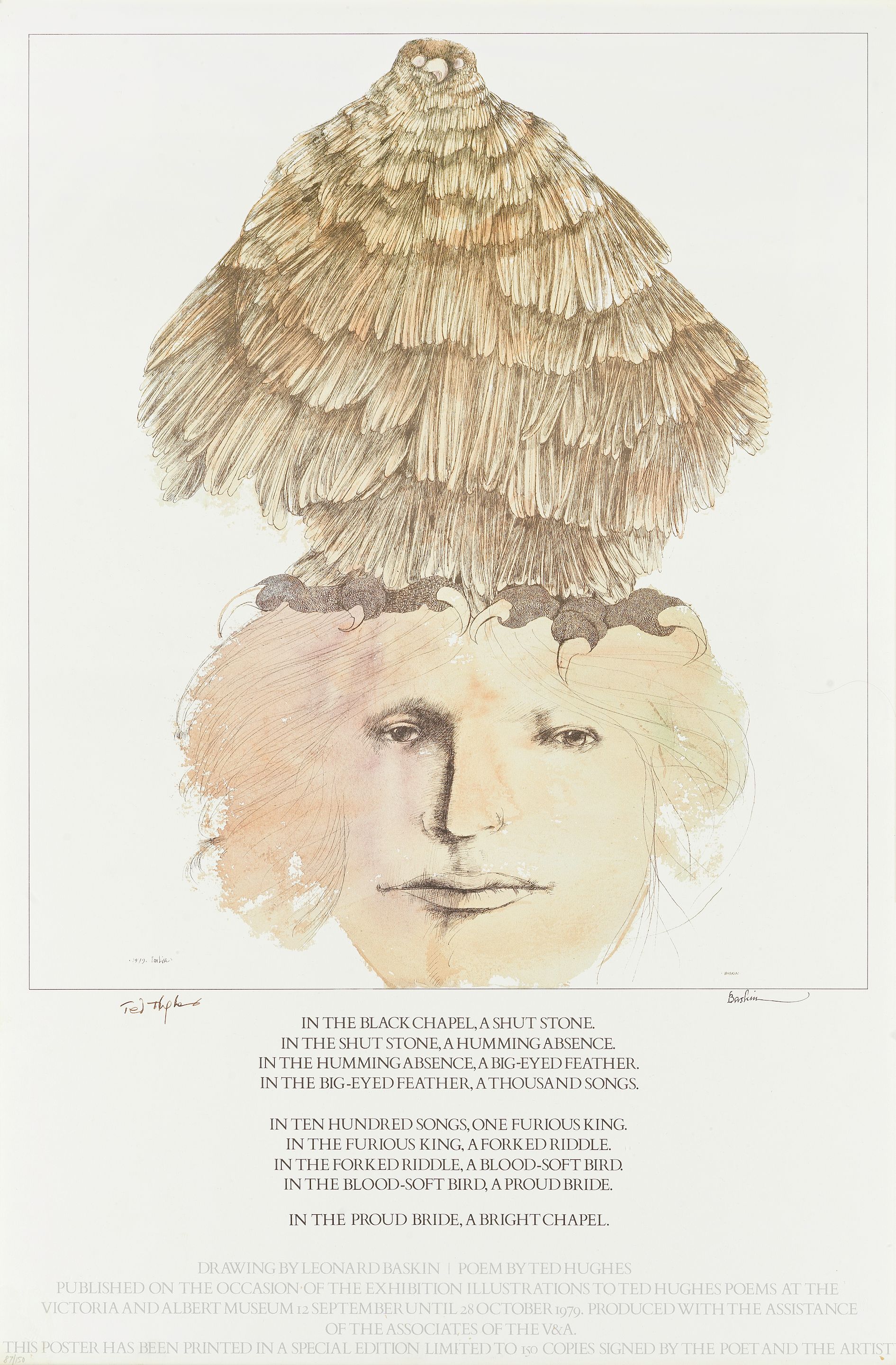 Bonhams : HUGHES (TED) AND LEONARD BASKIN In the Black Chapel... poster ...