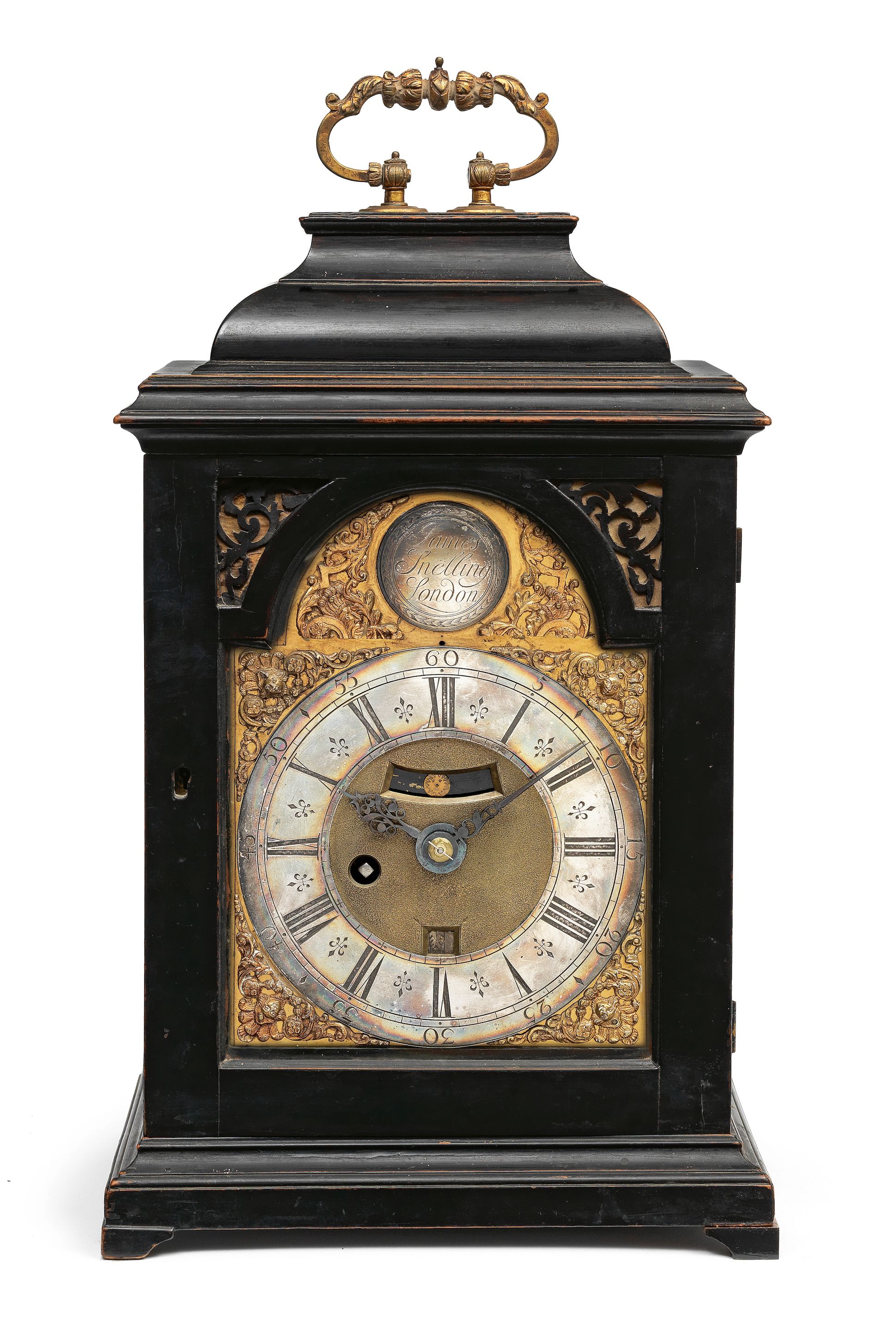 Bonhams : A first half of the 18th century ebony table timepiece with ...