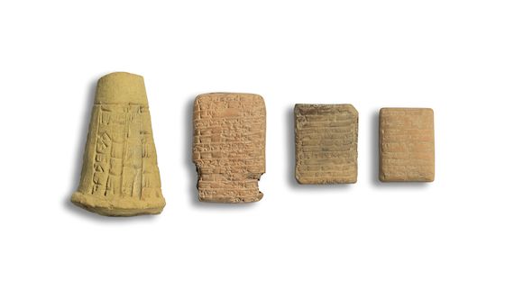 Bonhams : A Sumerian terracotta cuneiform foundation cone, a Sumerian ...