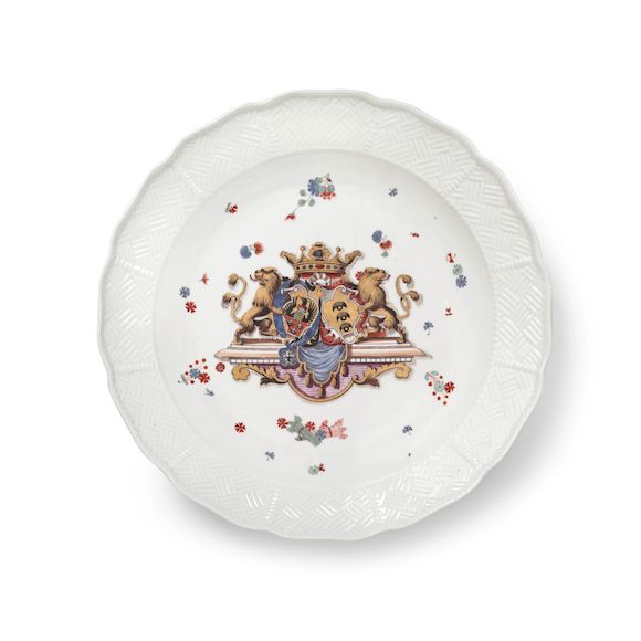 Bonhams : A rare Meissen large dish from the Sulkowski Service, circa ...