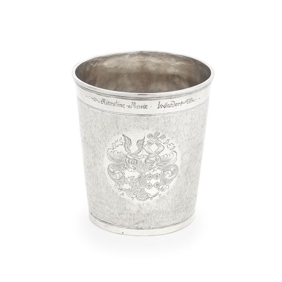 Bonhams : A Danish silver beaker unmarked, late 17th century