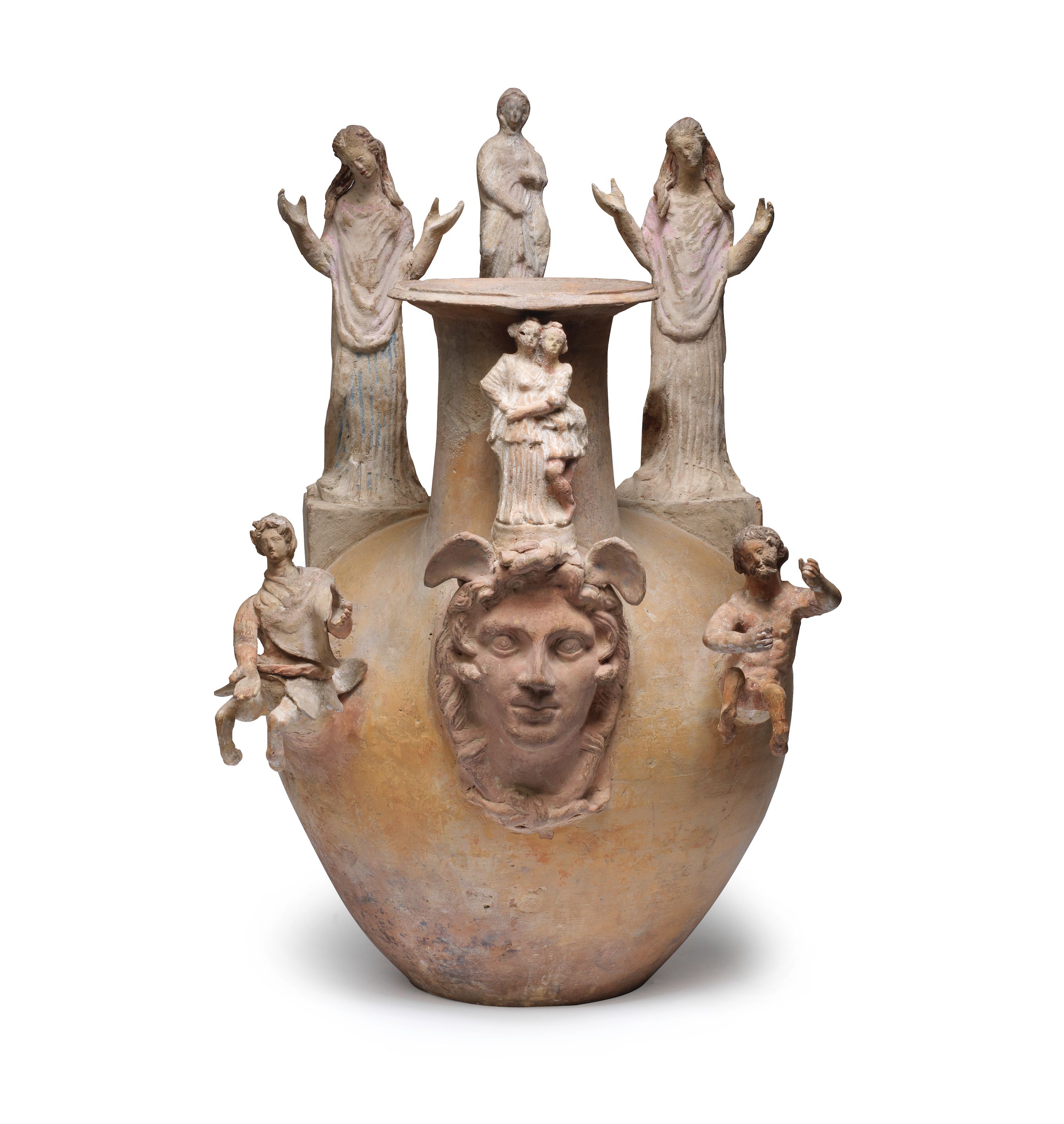 Bonhams : A Canosan pottery askos