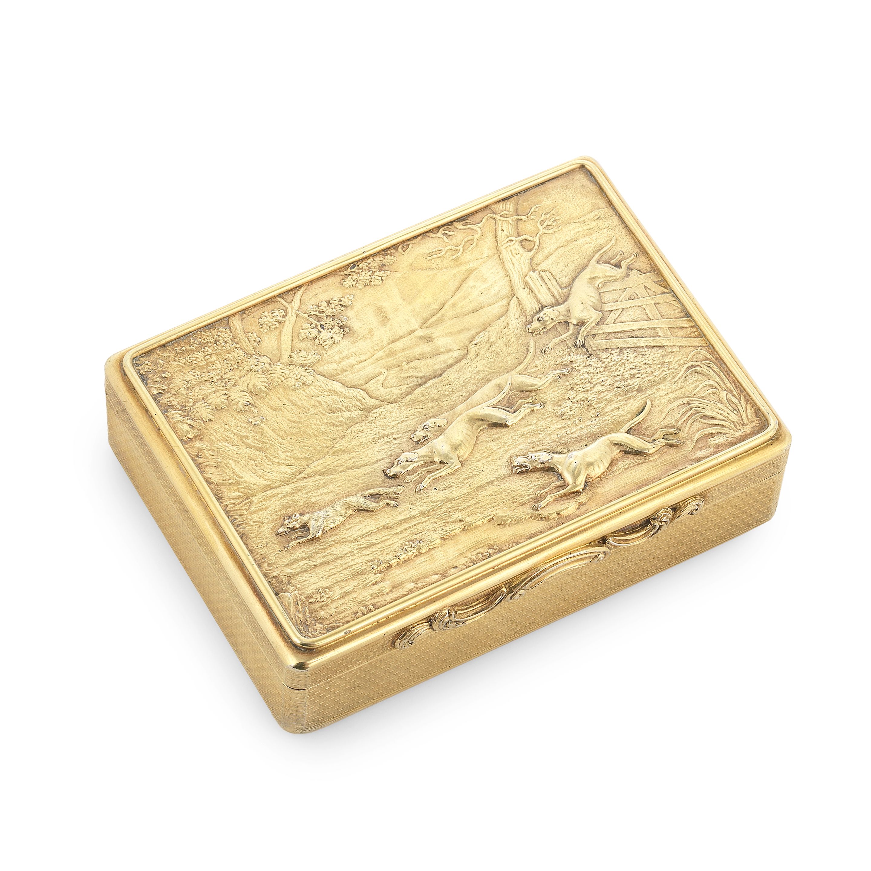 Bonhams : A Victorian silver-gilt table snuff box Charles Rawlings and ...