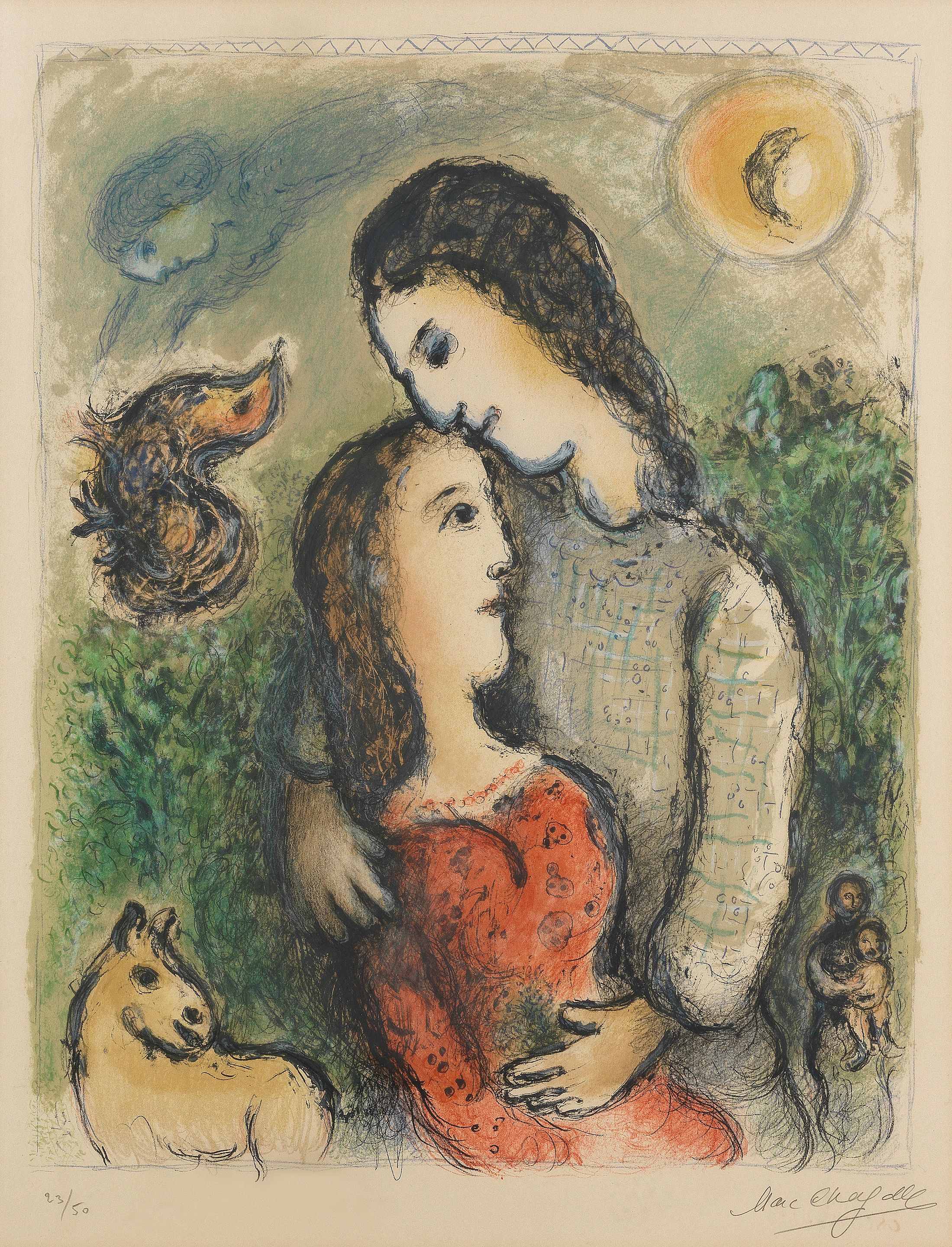 Bonhams : Marc Chagall (1887-1985) Les Adolescents Lithograph in ...