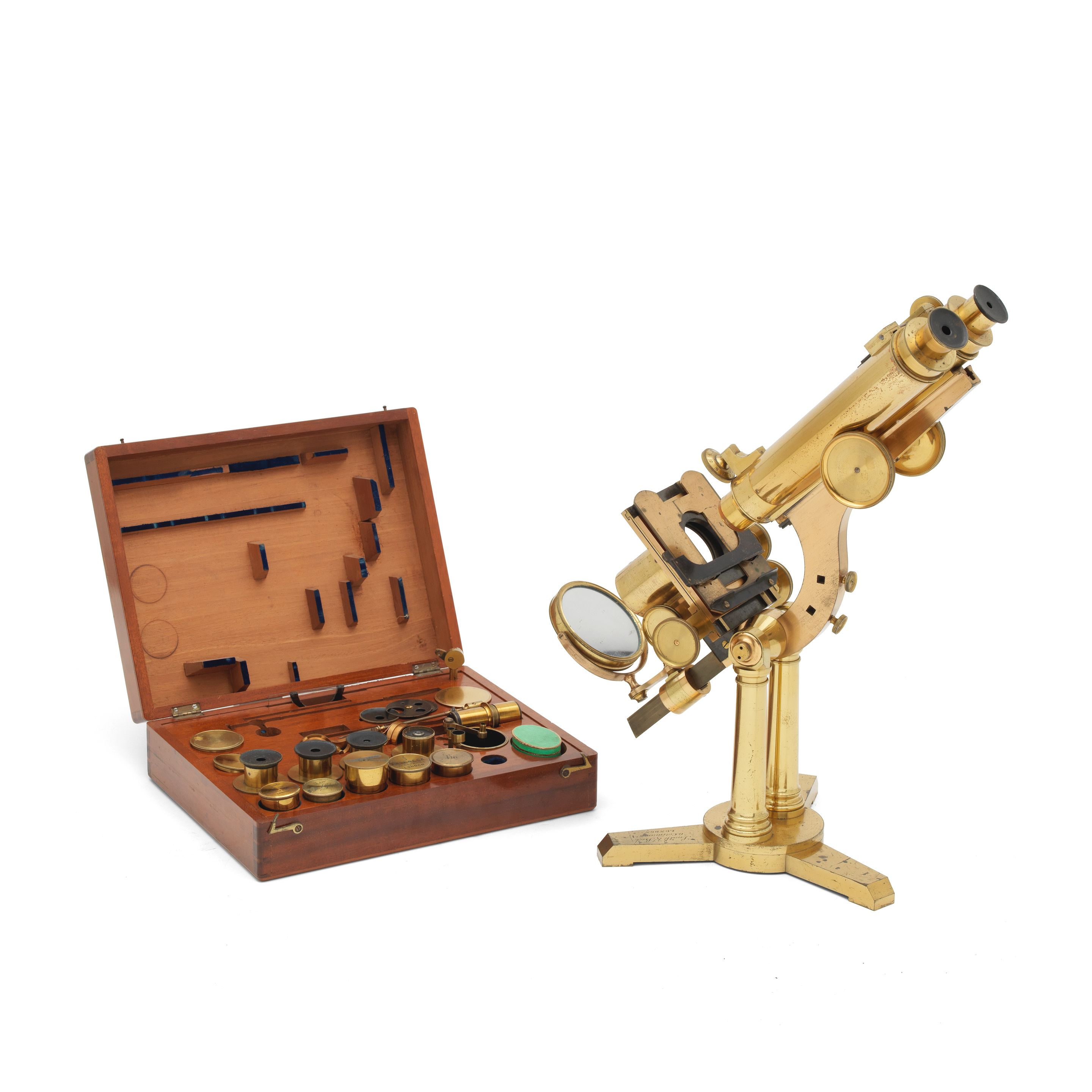 Bonhams : A Smith & Beck Brass Compound Monocular Microscope, English ...
